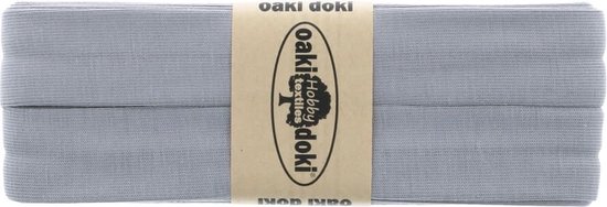 Oaki Doki tricot de luxe biaisband 063 grijs | bol