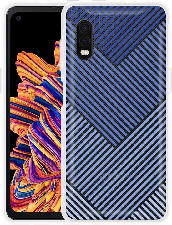 Samsung Galaxy Xcover Pro Hoesje Art Lines - Designed by Cazy | bol.com
