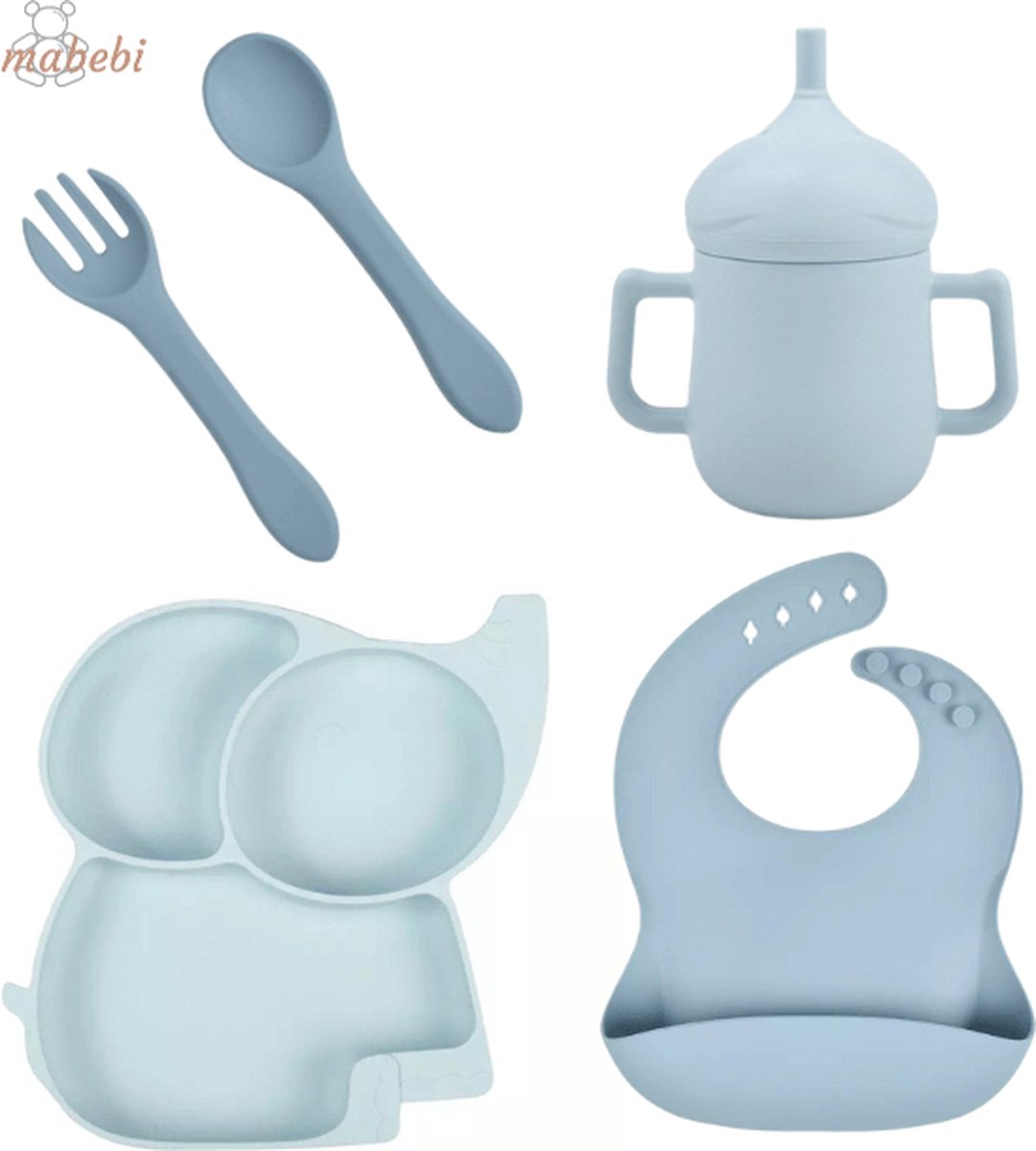 Mabebi - SETOLI - siliconen kinderservice - eetset voor kinderen ...