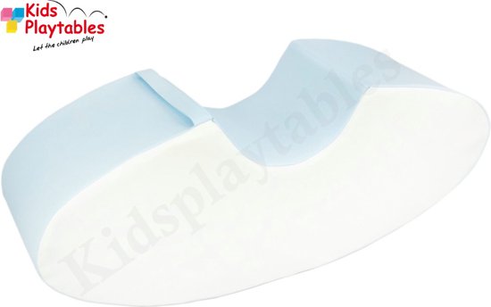 Soft Play Foam Schommelwip blauw-wit | rocker | wipwap | foamblokken ...