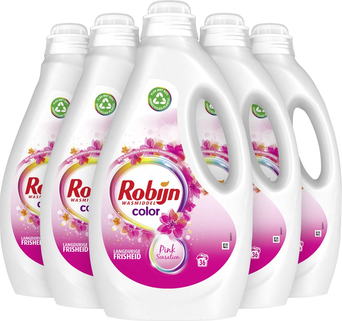 Robijn Color Pink Sensation Vloeibaar Wasmiddel - 5 x 36 wasbeurten ...