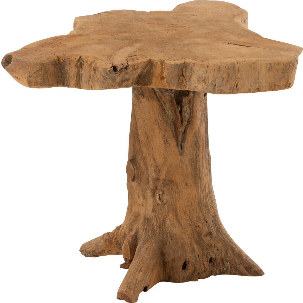J-Line Bijzettafel Boom Teak Hout Naturel | bol.com
