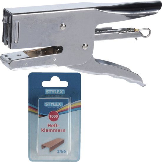 Nietmachine/niettang met nietjes - 1000 stuks - 24/6 | bol