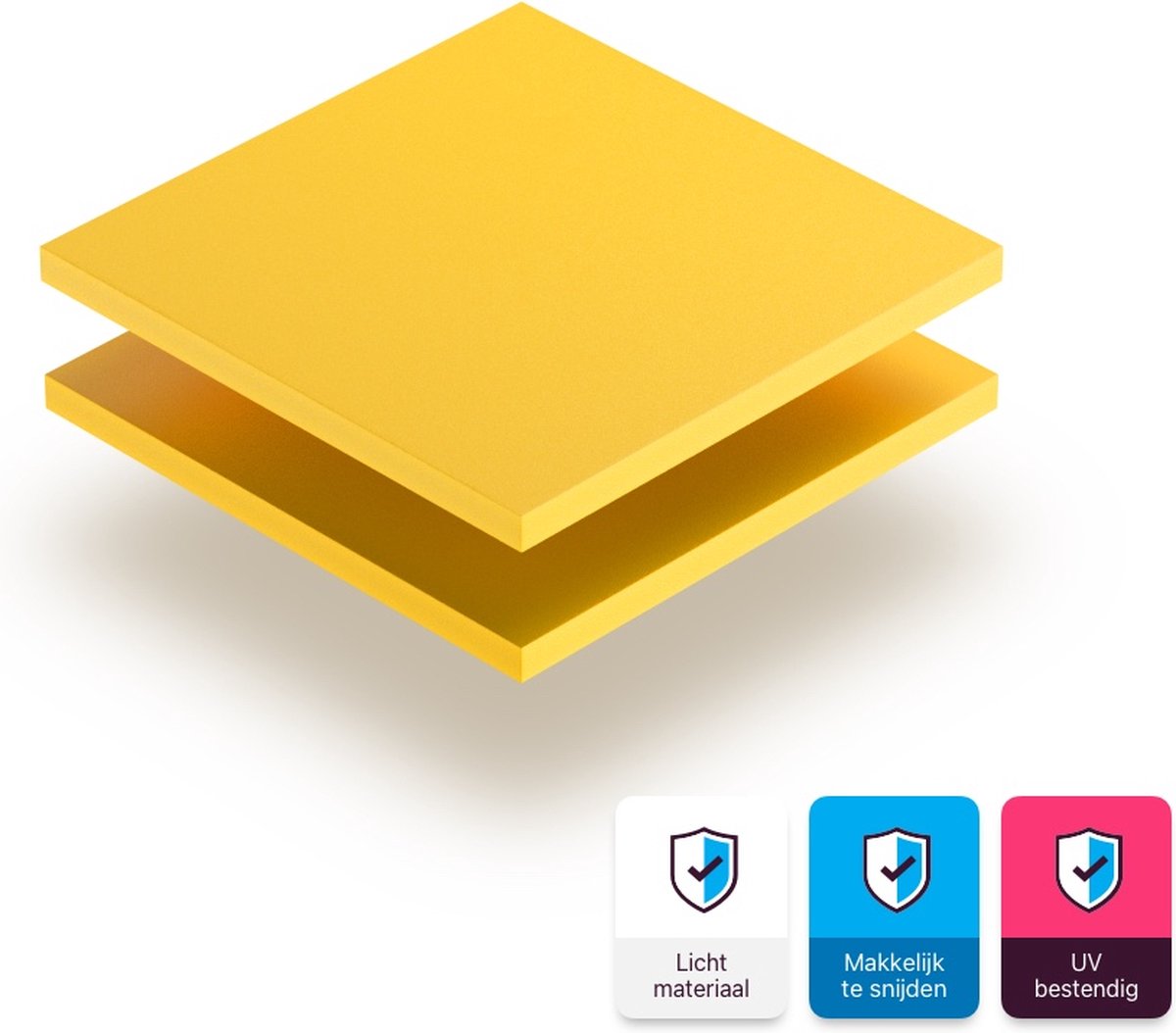 Geschuimd PVC plaat 3 mm dik - 110 x 70 cm - Geel | bol.com