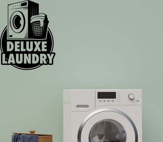 Stickerheld - Muursticker Deluxe laundry - Wasruimte - Wassen - met ...