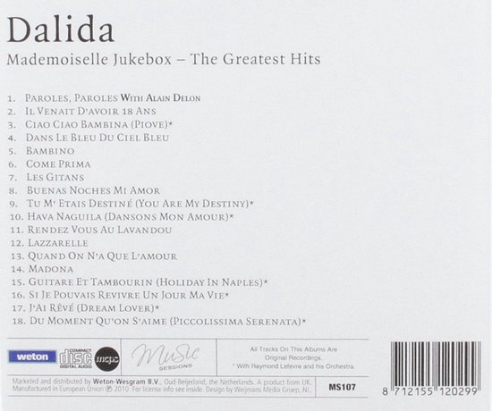 Dalida, Dalida | CD (album) | Muziek | bol