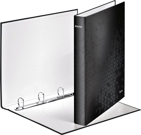Leitz WOW ringmap 4 ringen, zwart 10 stuks | bol