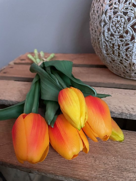 Tulpen real touch Tulp - Boeket - Kunstbloemen - kunst bloem | bol