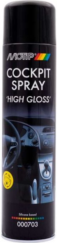 MoTip Car Care Black Cockpitspray High Gloss / Hoogglans 600ml spuitbus ...