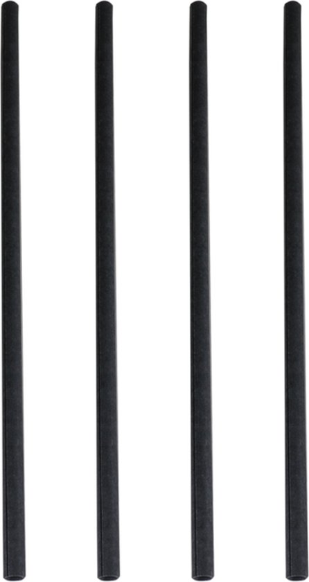 DEPA® Rietje - drinkrietje - papier - 230mm - zwart - 125 stuks | bol.com