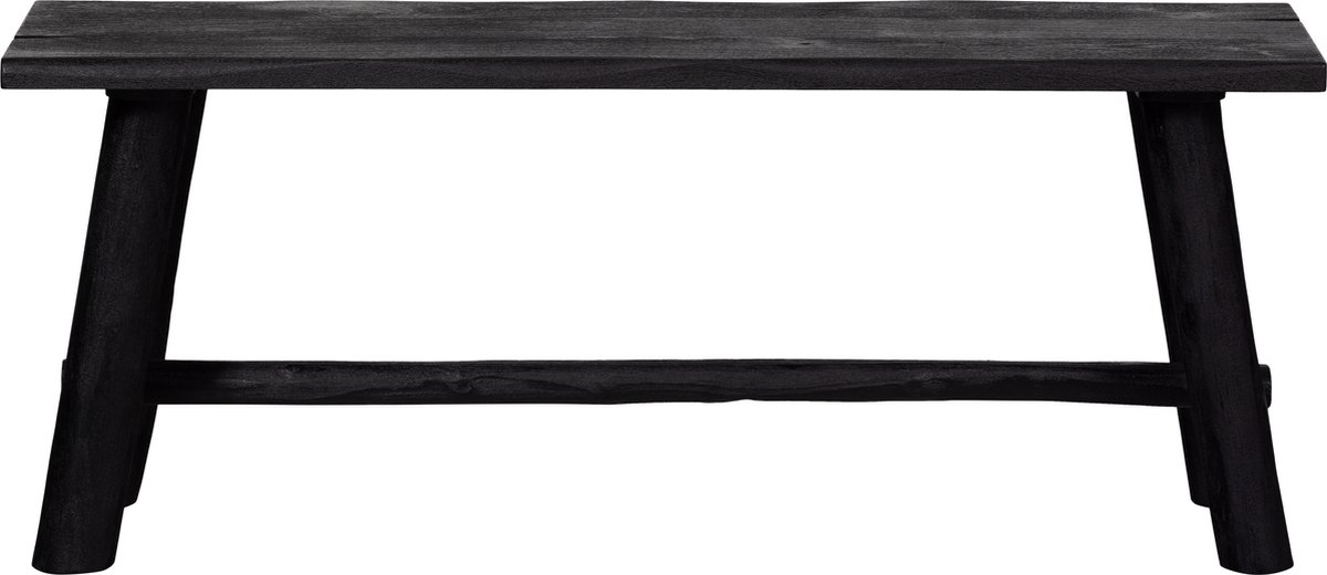 Basiclabel Timber Bankje - Mango Hout - Zwart - 45x145x35 | bol.com