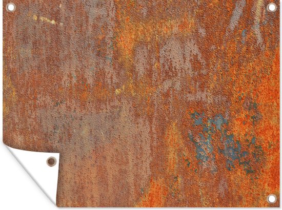 Muurdecoratie buiten Roest - IJzer - Industrieel - Oud - 160x120 cm ...