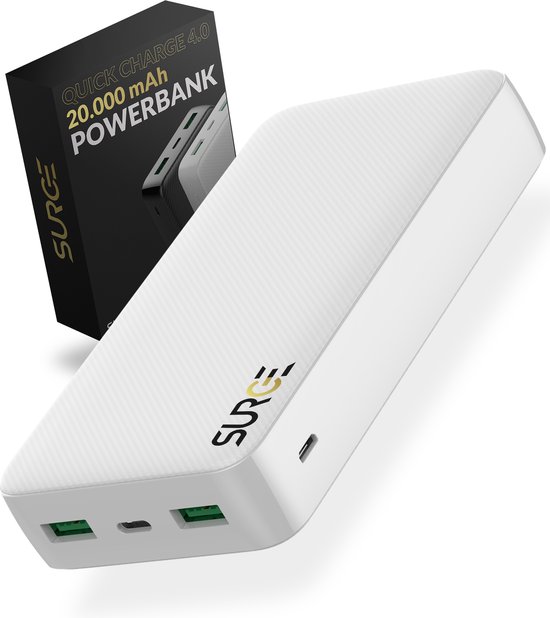 Surge Lightning Fast Powerbank 20.000mAh - Snellader met 22.5W Quick ...