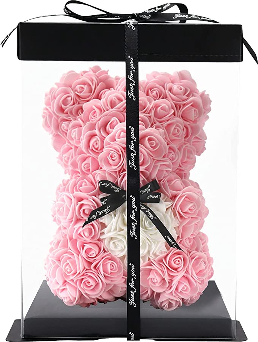 Eternal Love - XL Roos Beer met Giftbox 40 cm - Rozen Beer Roze - Valentijn - Cadeau... | bol.com