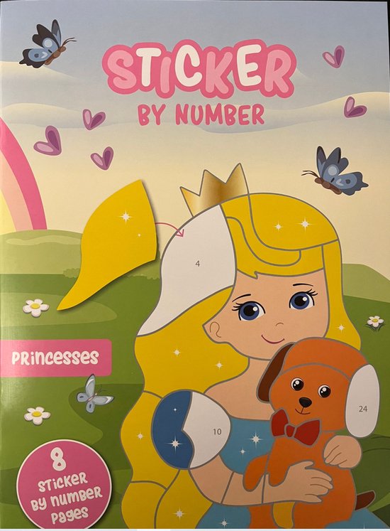 Stickerboek Princesses Sticker op nummer | bol.com