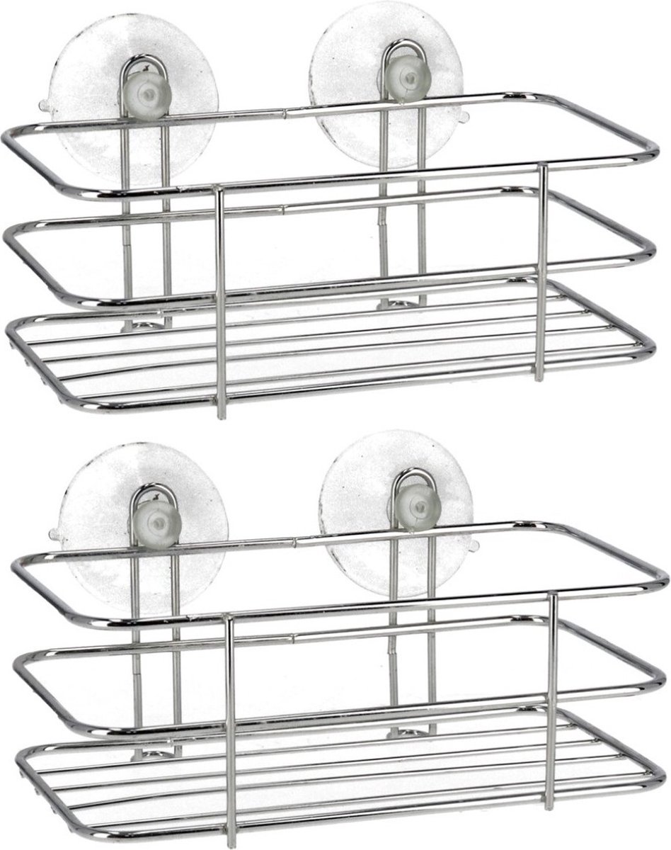 Badkamer rekje 2 Stuks - 18.4X10 CM- Badrekken met Zuignap - Hangend ...