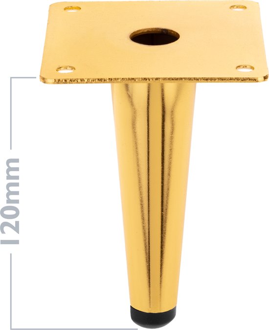 PrimeMatik - Set van 4 rechte meubelpoten met conische vorm en ...