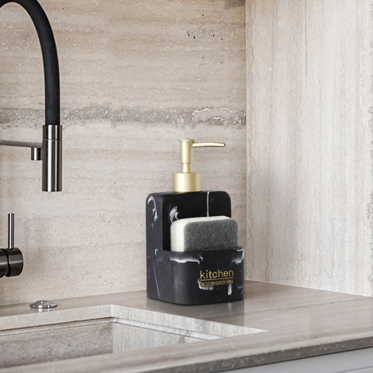 Zeeppompje - Zeepdispenser - Luxe Pomp Flesje - Handzeep - Zwart ...