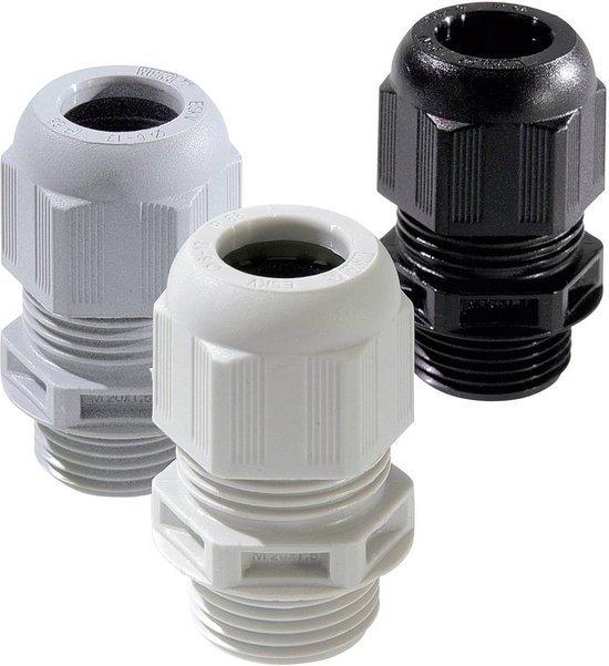 Wiska 10066392 Wartel M20 Polyamide Grijs-wit (RAL 7035) 50 stuk(s) | bol