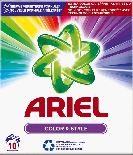 Ariel Color Waspoeder - 8 x 10 Wasbeurten - Voordeelverpakking | bol