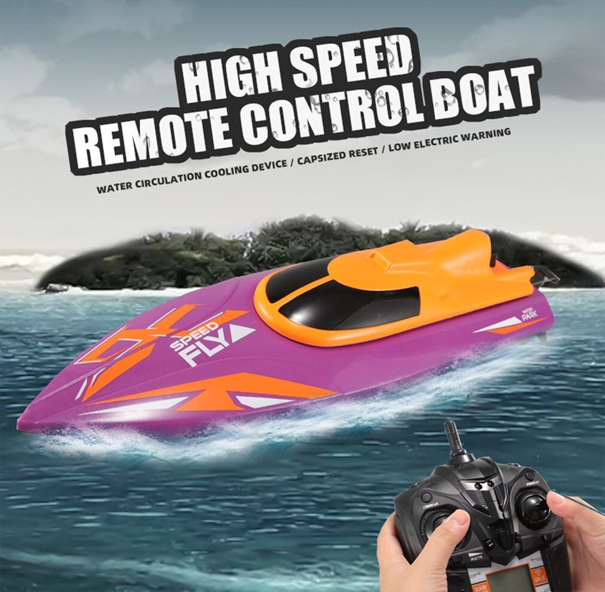 Afstand bestuurbare boot - H110 Speed Fly Rc Boot - 2.4ghz 20KM/U ...