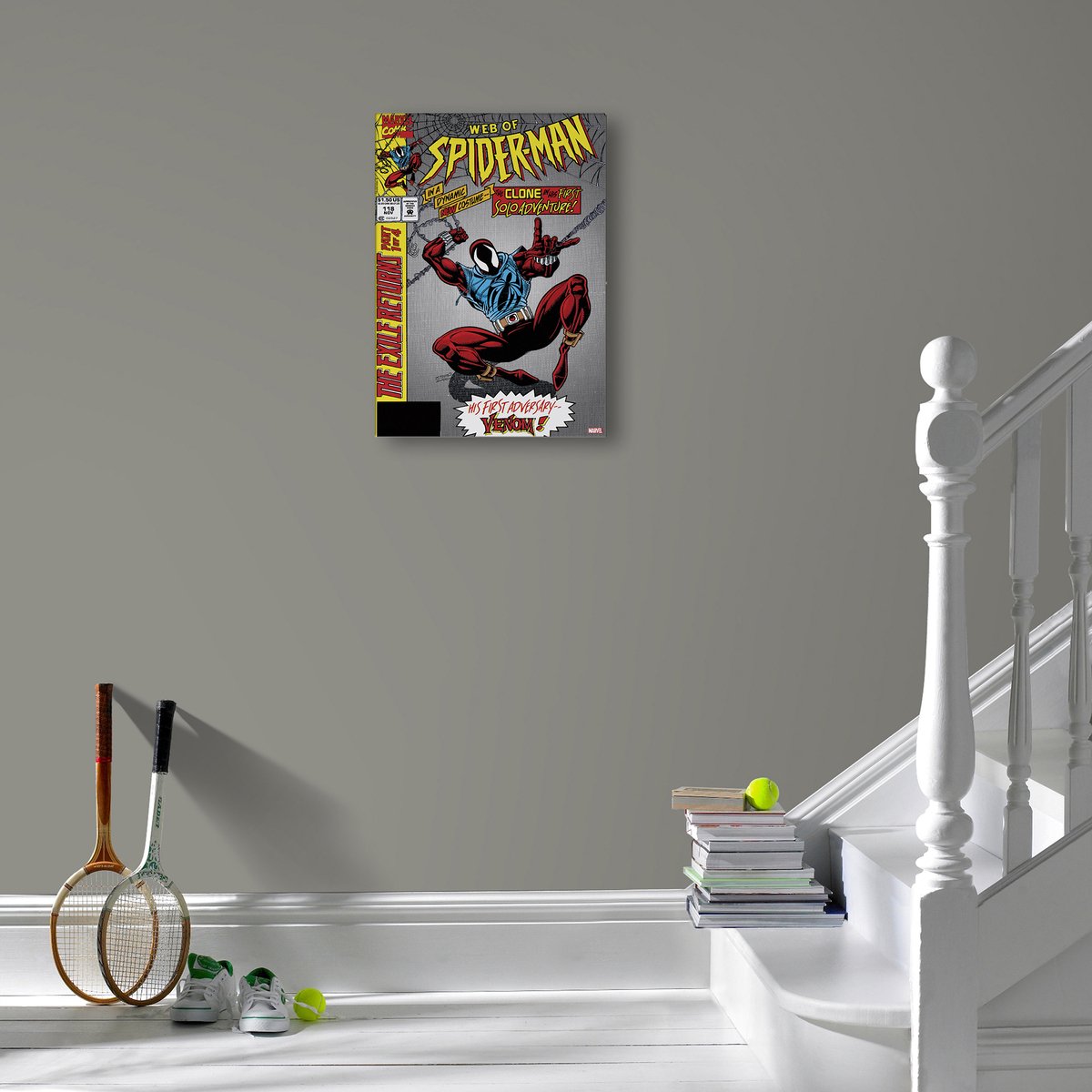 Disney - Canvas - Marvel Comics Web of Spiderman - 70x50cm | bol.com