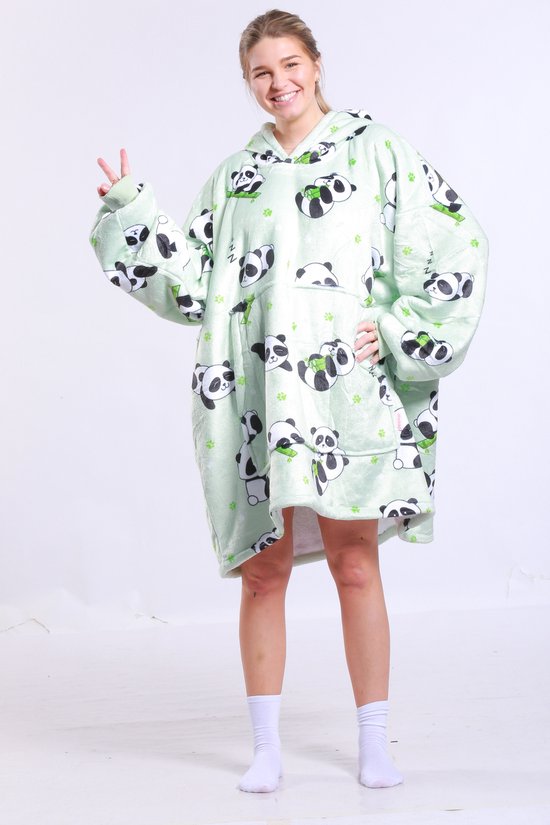 Deekie Hoodie Deken - Oodie - Snuggie Cuddle - Fleece Deken Met Mouwen ...