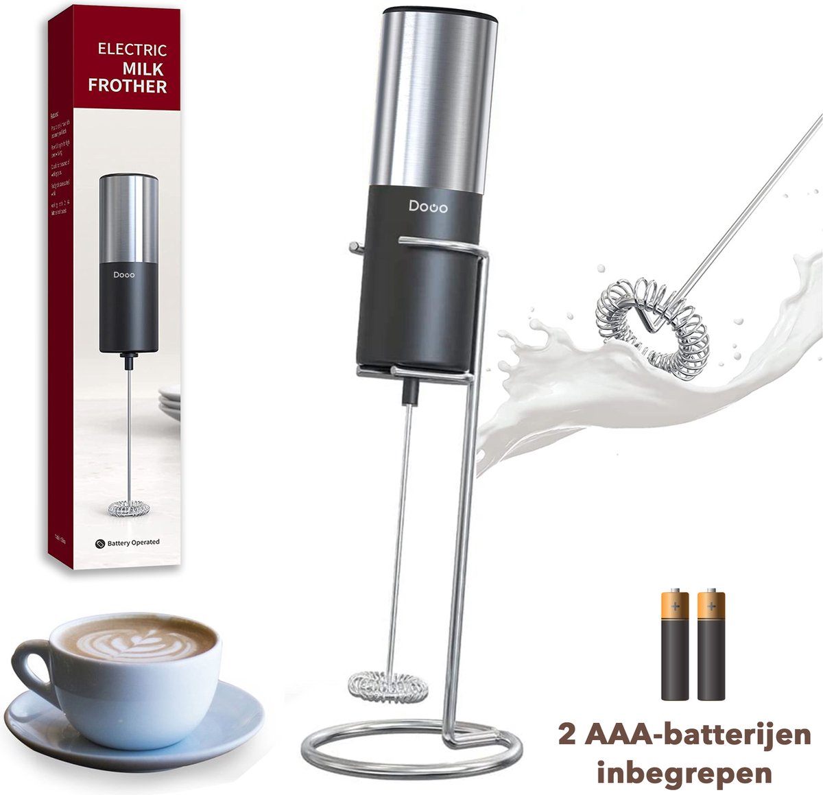 DOWO® - Coffee Elektrische Melkopschuimer - Electrisch - Handmatig - Handmatige... | bol.com