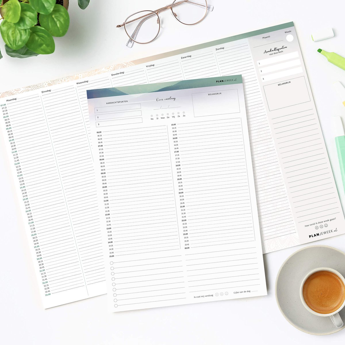 Planjeweek.nl | Voordeelset 2 - A3 weekplanner Mandala + A4 dagplanner ...