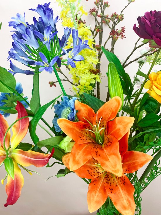 Zijden bloemen boeket "Pretty Explosion" | 100cm | Uitzonderlijk ...