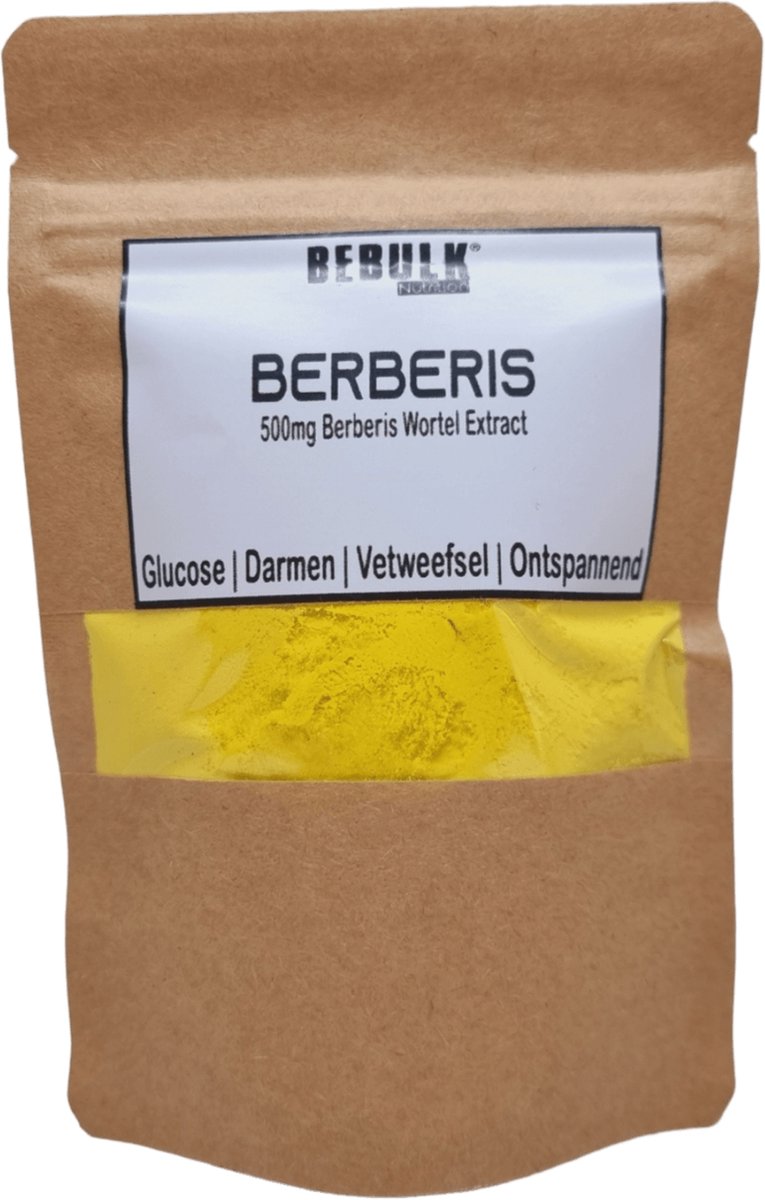 Berberine Poeder 500mg - Vegan - BeBulk Nutrition - 100 g | bol.com