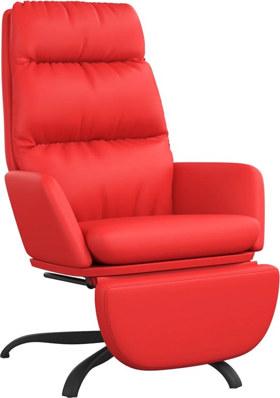 Maison Exclusive - Relaxstoel met voetensteun kunstleer rood | bol.com