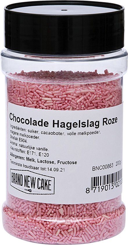 BrandNewCake Chocolade Hagelslag Roze 200g | bol.com