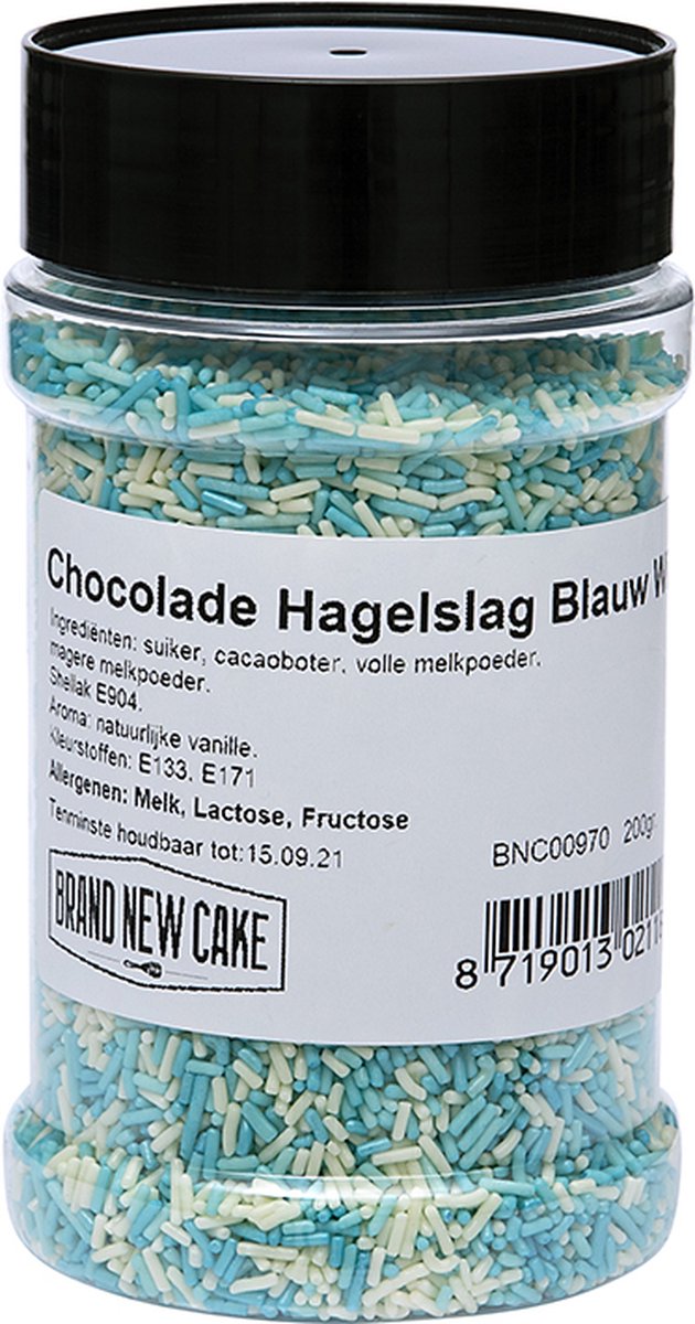 BrandNewCake Chocolade Hagelslag Blauw/Wit 200g | bol.com
