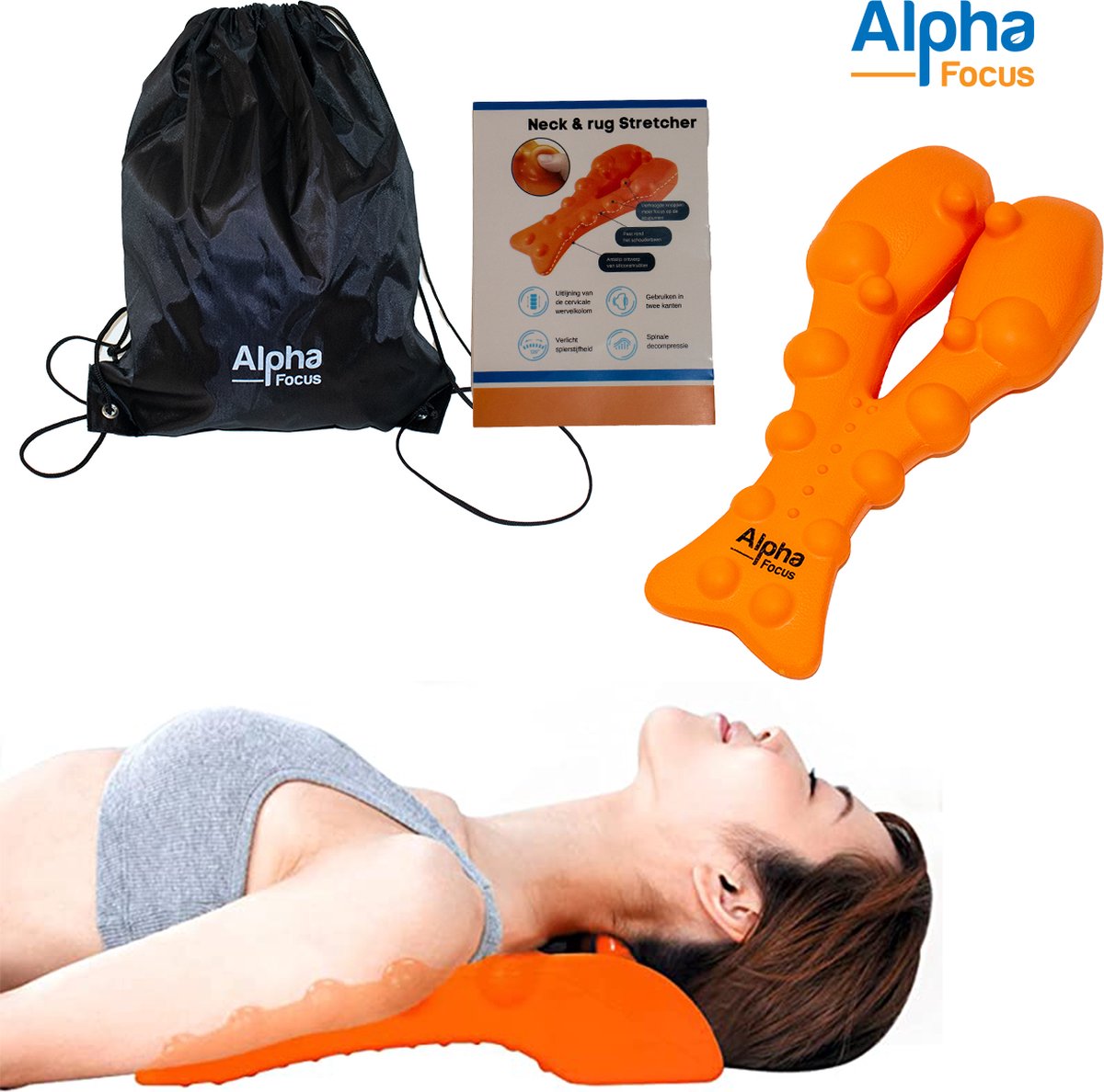 Alpha Focus Nek en Rug stretcher - Massagekussen - Nekkussen ...