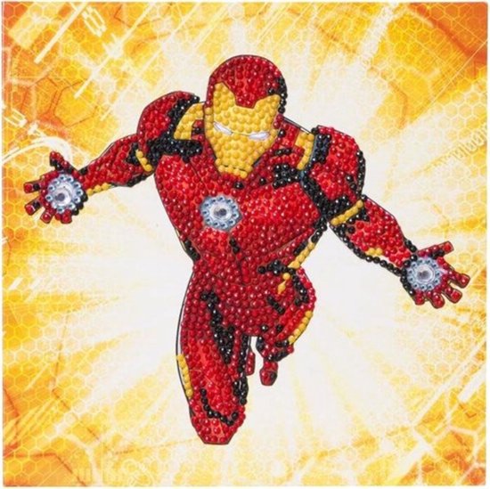 Crystal Card Kit | Diamond painting Marvel Iron man | bol