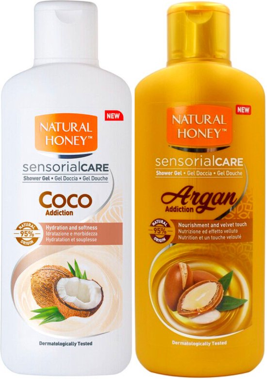 Natural Honey Coco & Argan Oil Addiction Shower Gel - Douchegel - 2 x ...