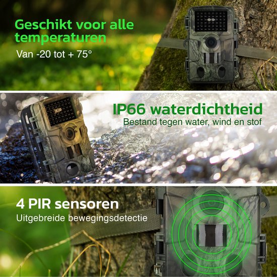 Professionele Wildcamera Eagle met Nachtzicht - 4K Wildlife camera - Infrarood camera... | bol.com