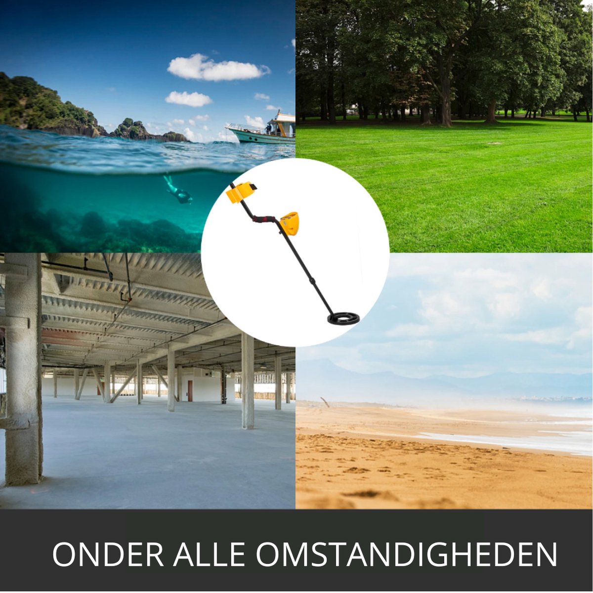 VEVOR® Metaaldetector Waterdicht - Metaaldetector Voor Volwassenen ...