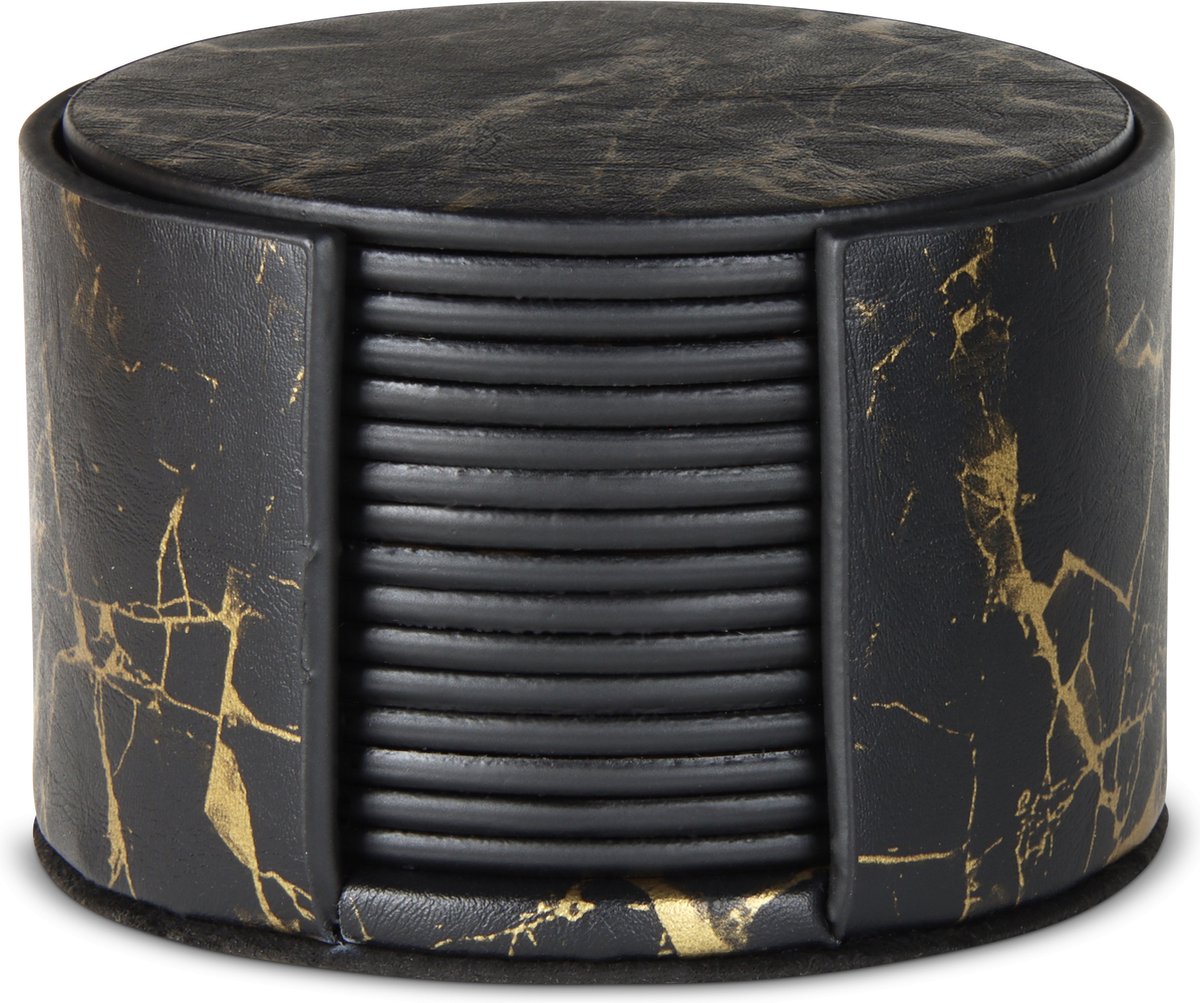 Castagnola Kunstlederen Onderzetters met Houder – Onderzetters voor ...