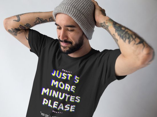 Shirt - 5 More minutes please - Wurban Wear | Grappig shirt | Gaming ...