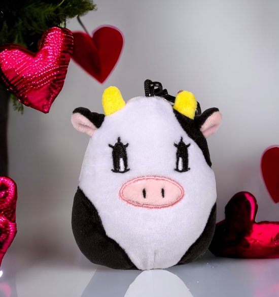 Kawaii knuffel - Sleutelhanger - Koe - Squish Knuffel | bol.com