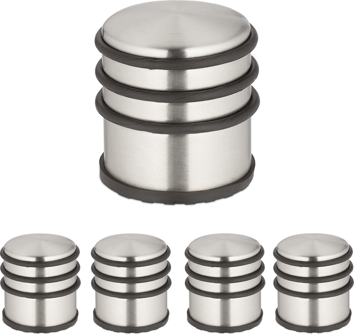 Relaxdays deurstopper - set van 5 - deurbuffers - hoog - 7,5 x 7 cm ...