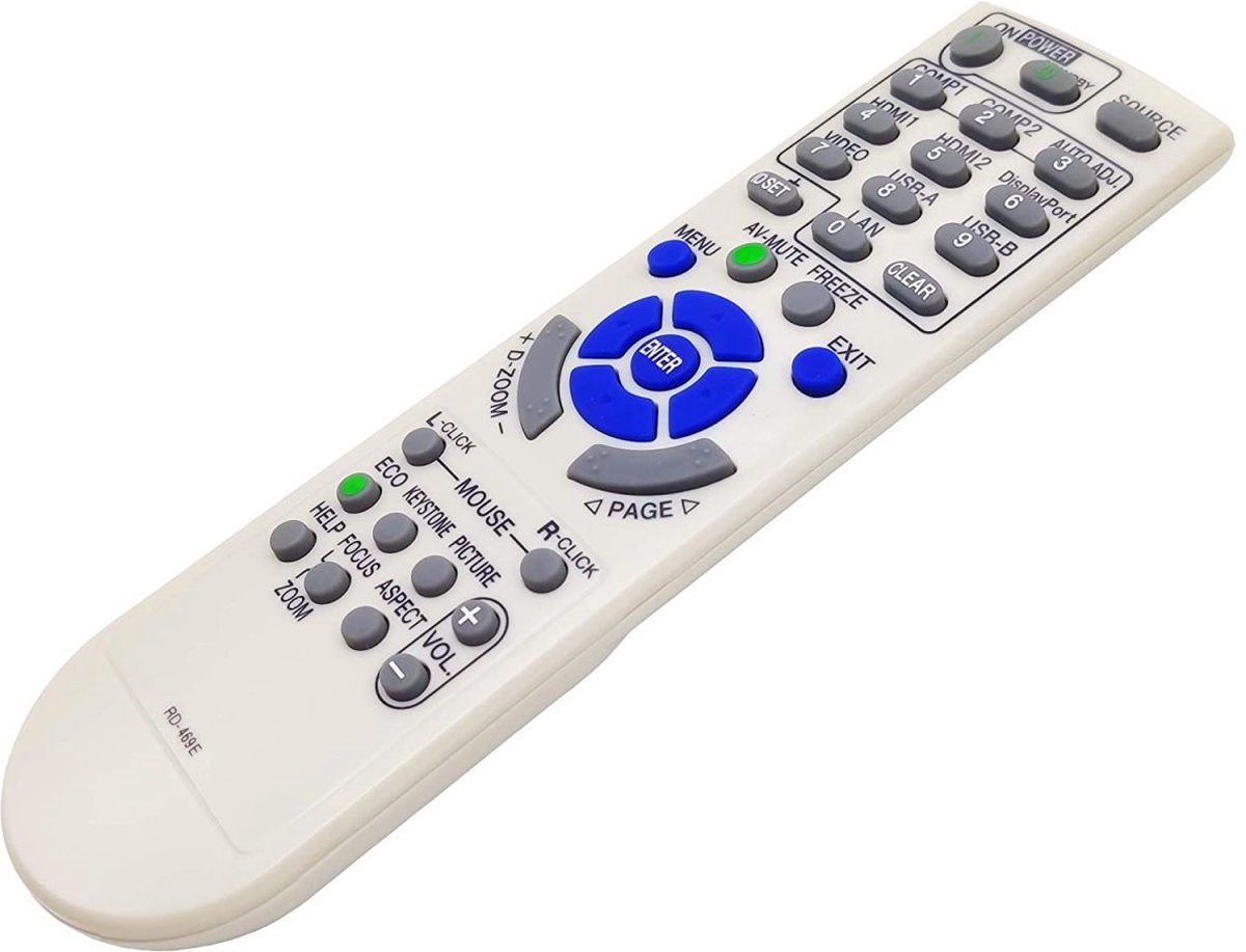 NEC NP-ME401W Afstandsbediening, Artikelcode RMT-PJ36 / RD-469E ...