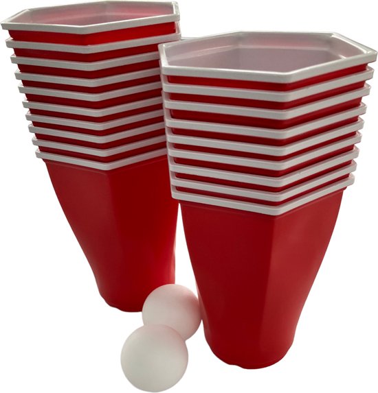 Paco Beerpong Hexagon cups - 20 stuk(s)- Beerpong Bekers- Beerpong cups ...