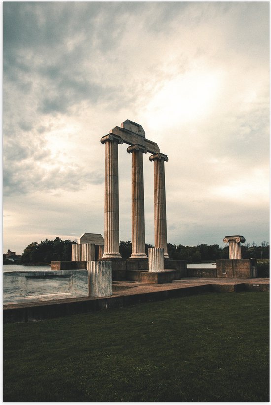 WallClassics - Poster Glanzend – Monument aan het Water - 70x105 cm ...