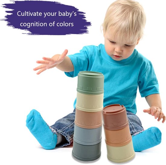stapeltoren - blokkendoos - baby- pastel - babyshower - newborn ...