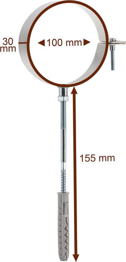 Beugel RVS 316L Ø100mm | bol.com