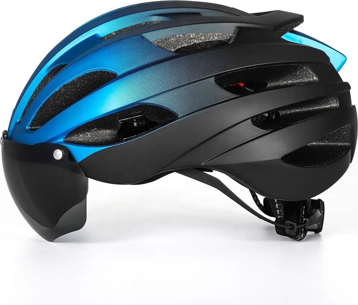 Fietshelm - MTB - Racefiets met magneet getint vizier - achterlicht ...