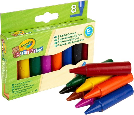 Crayola Mini Kids - Jumbo Waxstiften, 8 stuks, vanaf 1 jaar | bol
